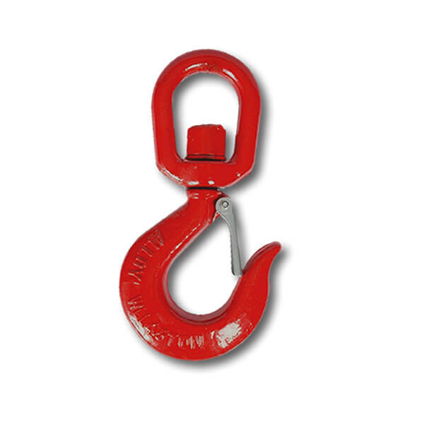 Carlig rotativ cu inel si siguranta 15 tone - Mecadon