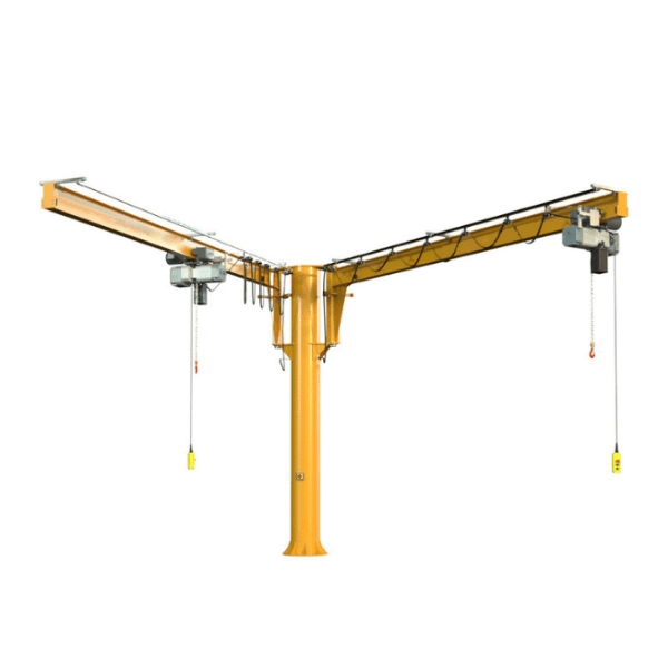 Macara dublu pivotanta pe pilon 2t, 7m - Mecadon