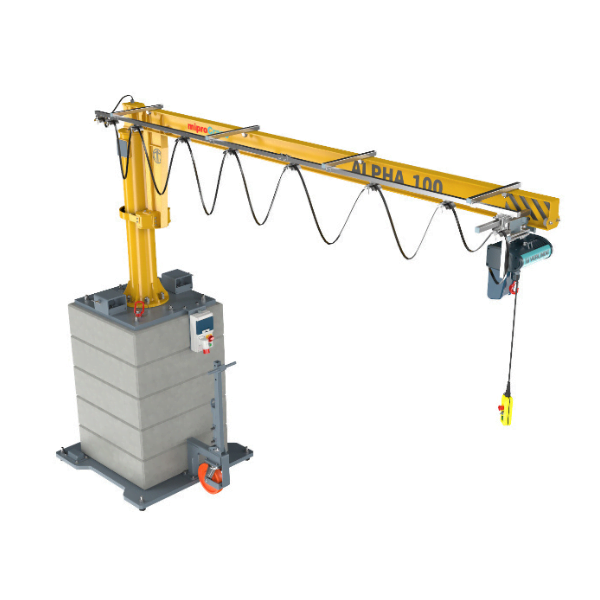 Macara pivotanta autoportanta 63-500 kg - Mecadon